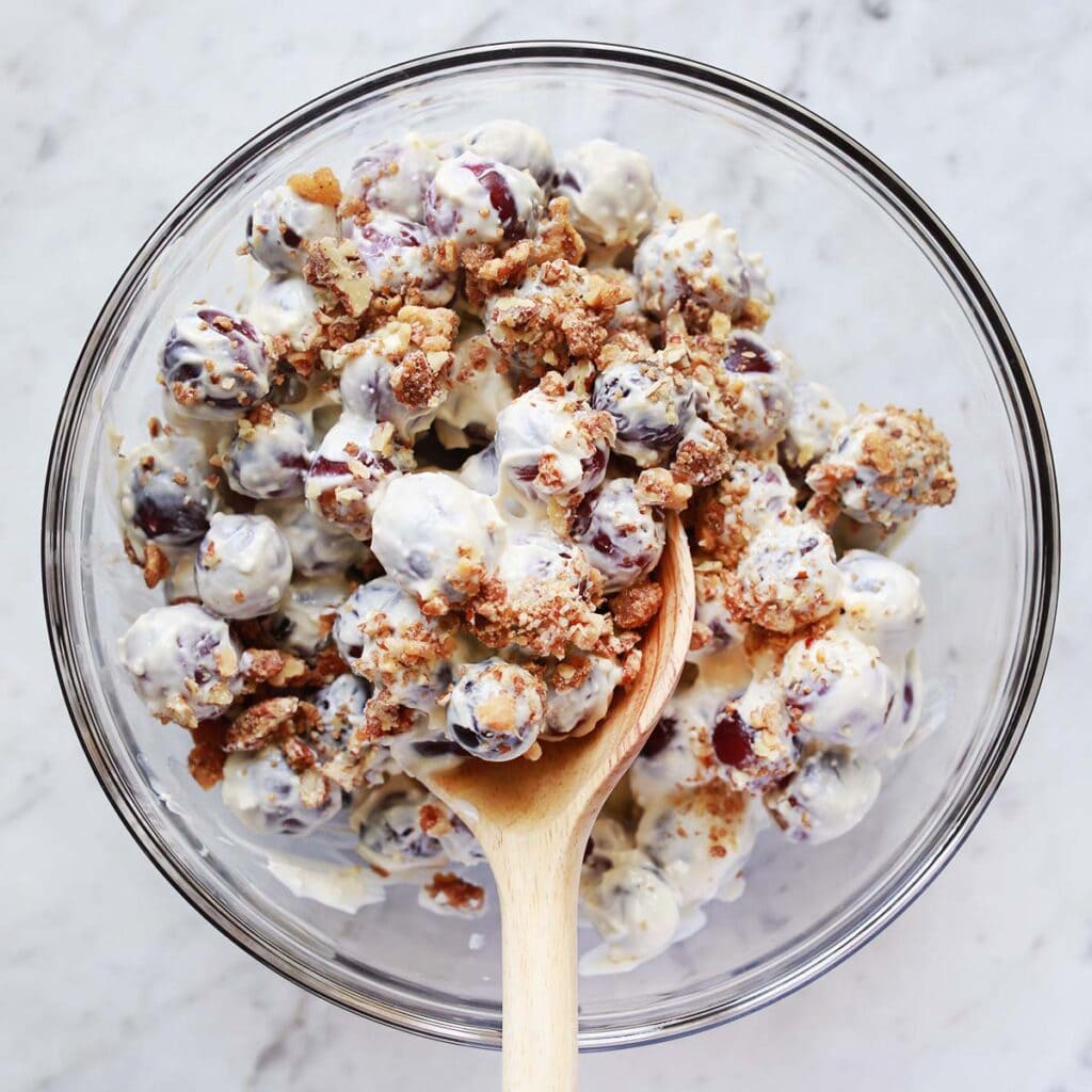 Easy 5-Ingredient Grape Salad - A Beautiful Mess