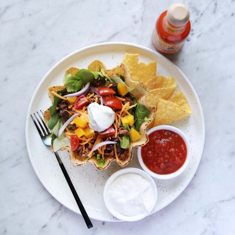 EASY Homemade Taco Salad - A Beautiful Mess
